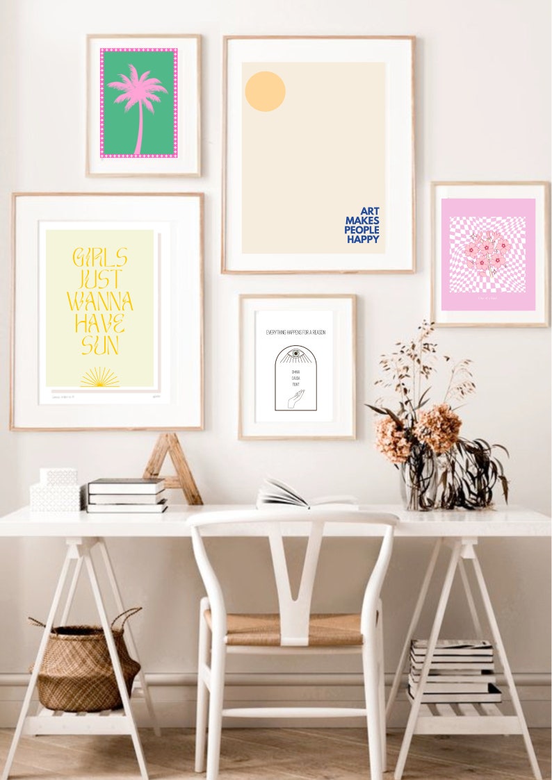 Tropical Illustration Print Preppy Wall Artinstant Download Printable ...