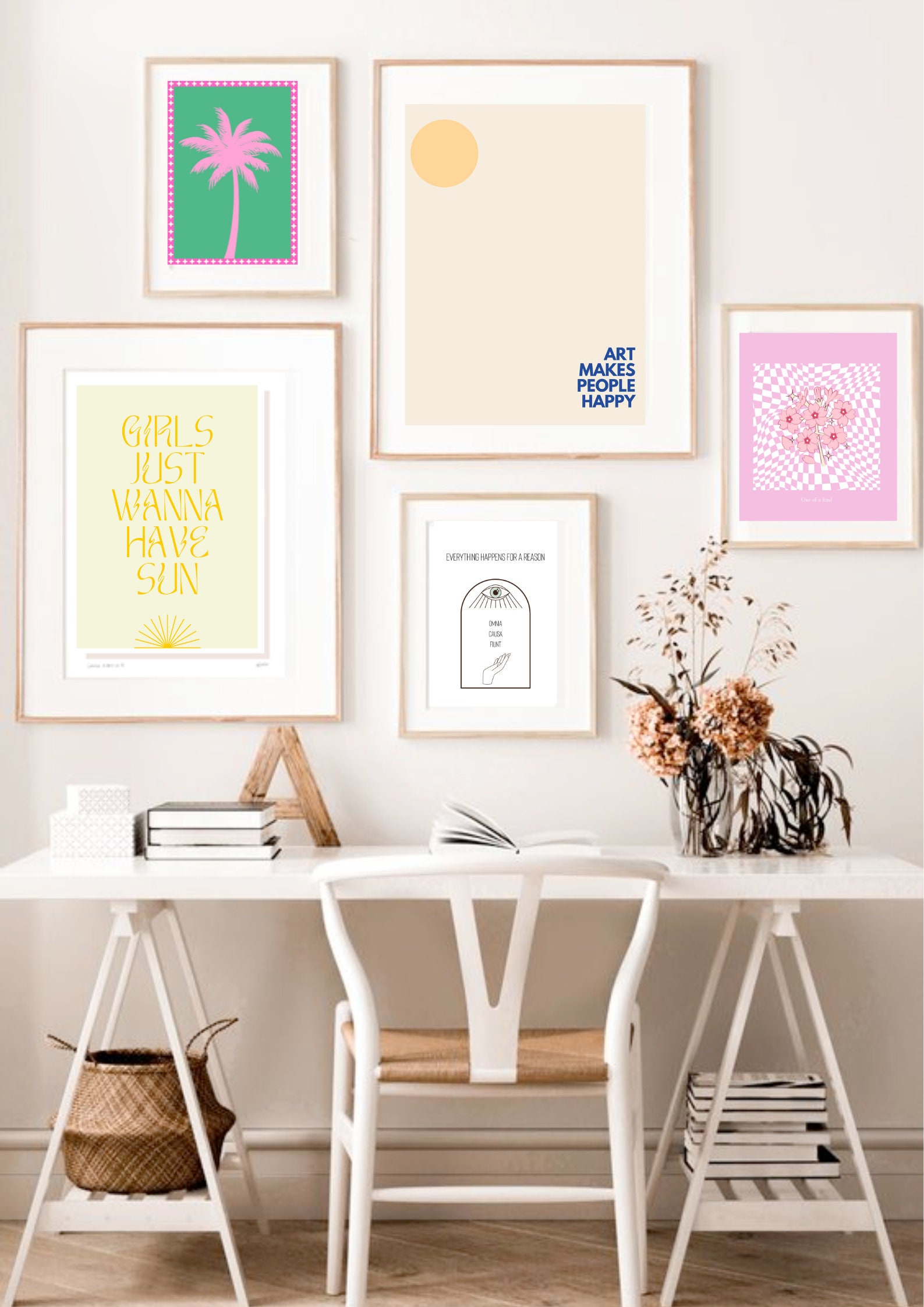 Tropical Illustration Print Preppy Wall Artinstant Download Printable ...