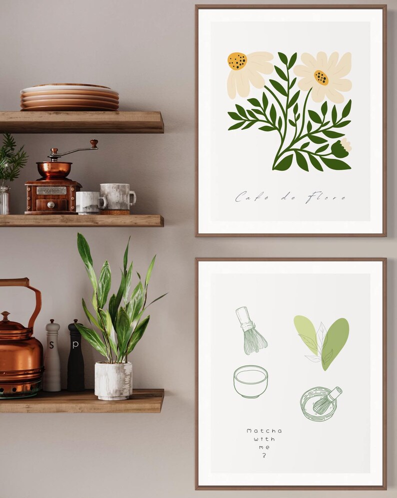 Minimalist Floral Poster Modern Botanical Print Wall Art Download - Etsy