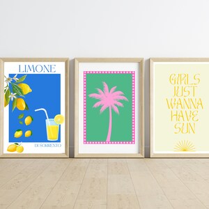 Tropical Illustration Print Preppy Wall Artinstant Download Printable ...
