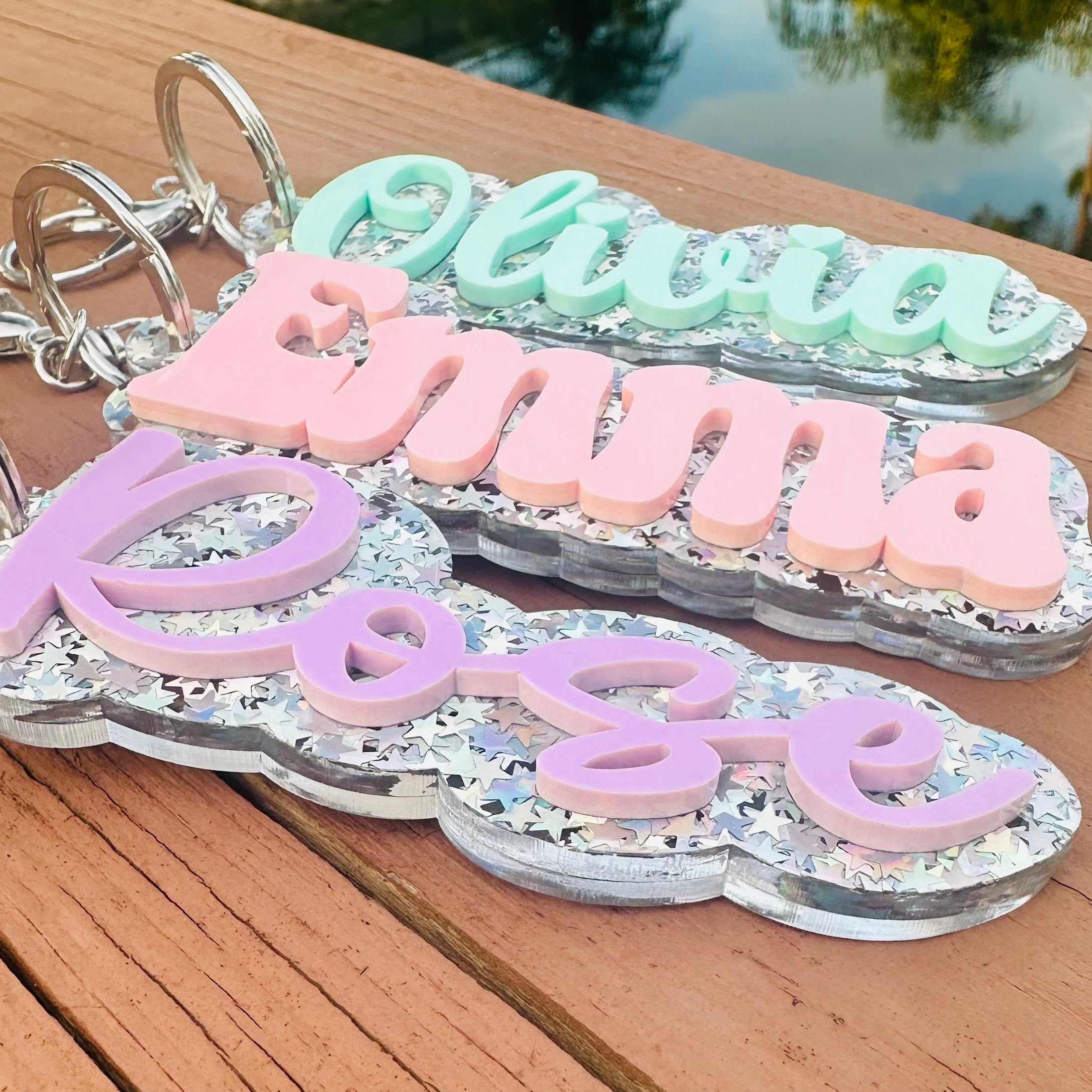 Personalized Acrylic Keychain: Kids Backpack Tag - Etsy