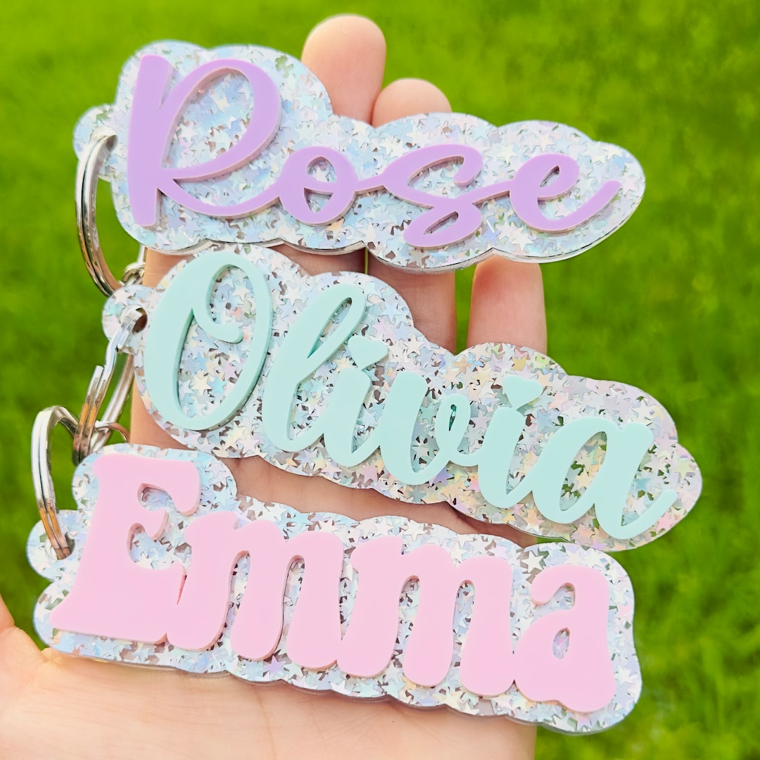 Personalized Acrylic Keychain: Kids Backpack Tag - Etsy