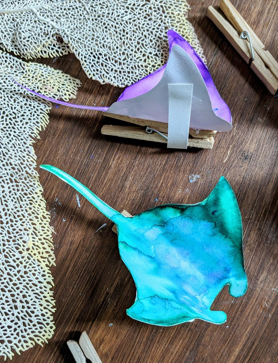 Peg Puppet Manta Ray Oceans Day Paper Craft Printable A4 - Etsy