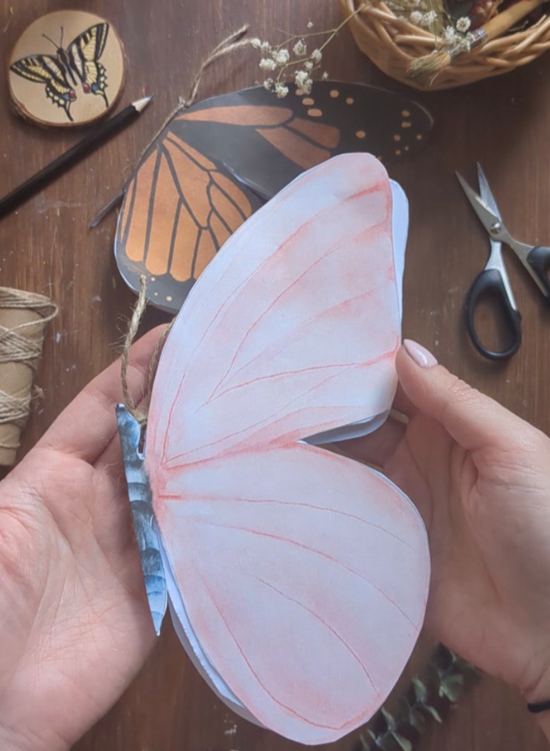 Printable Butterfly Book Cover and Paper Insert Template - Download - Etsy