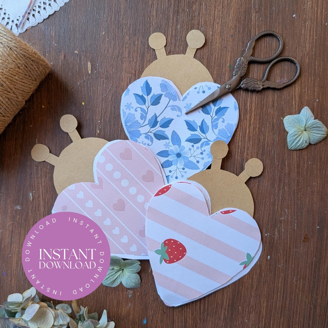 Heart Love Bug Craft Template | Valentine's Day Paper Craft (printable ...