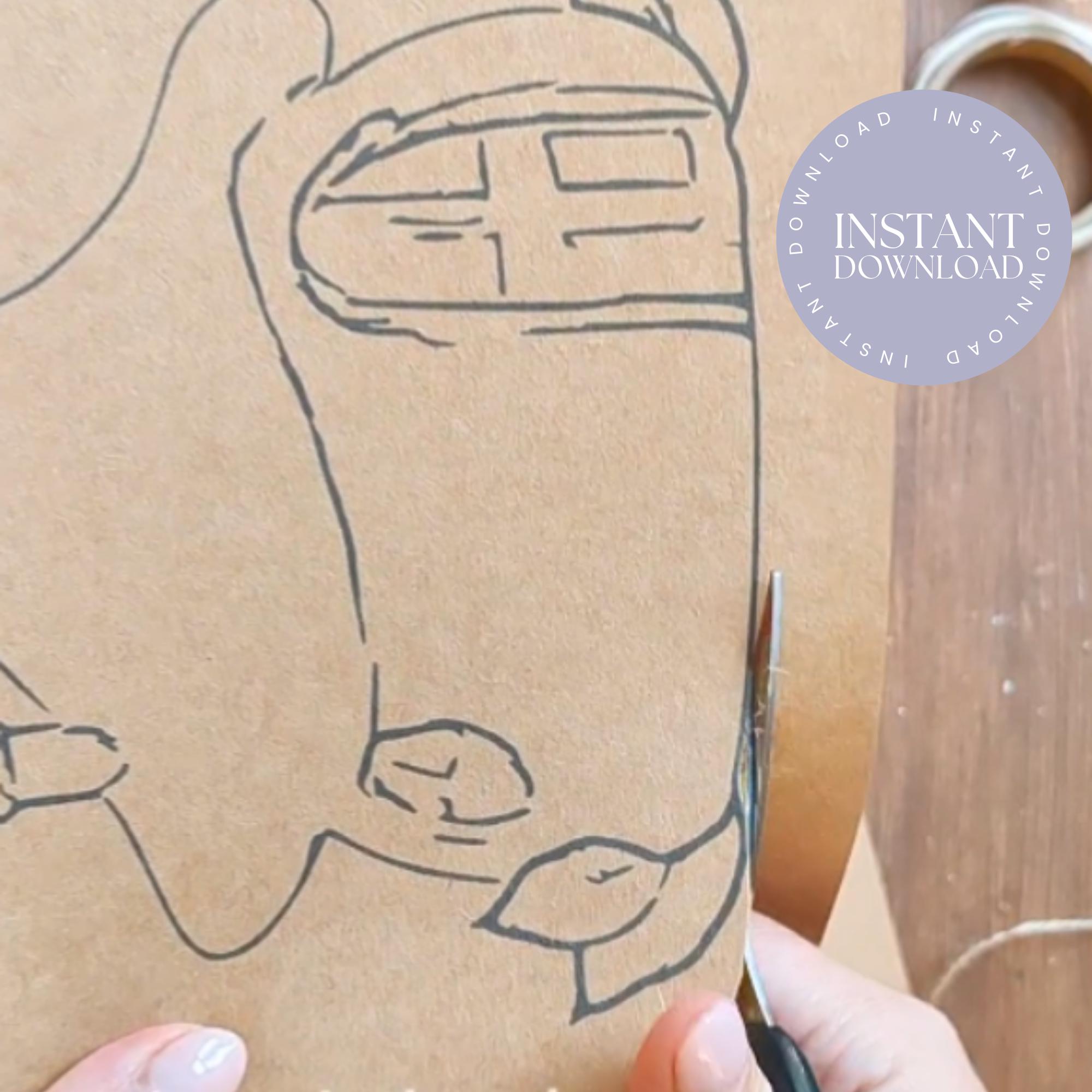 Fairy Mushroom House Toadstool Template Printable Suncatcher Autumn and ...