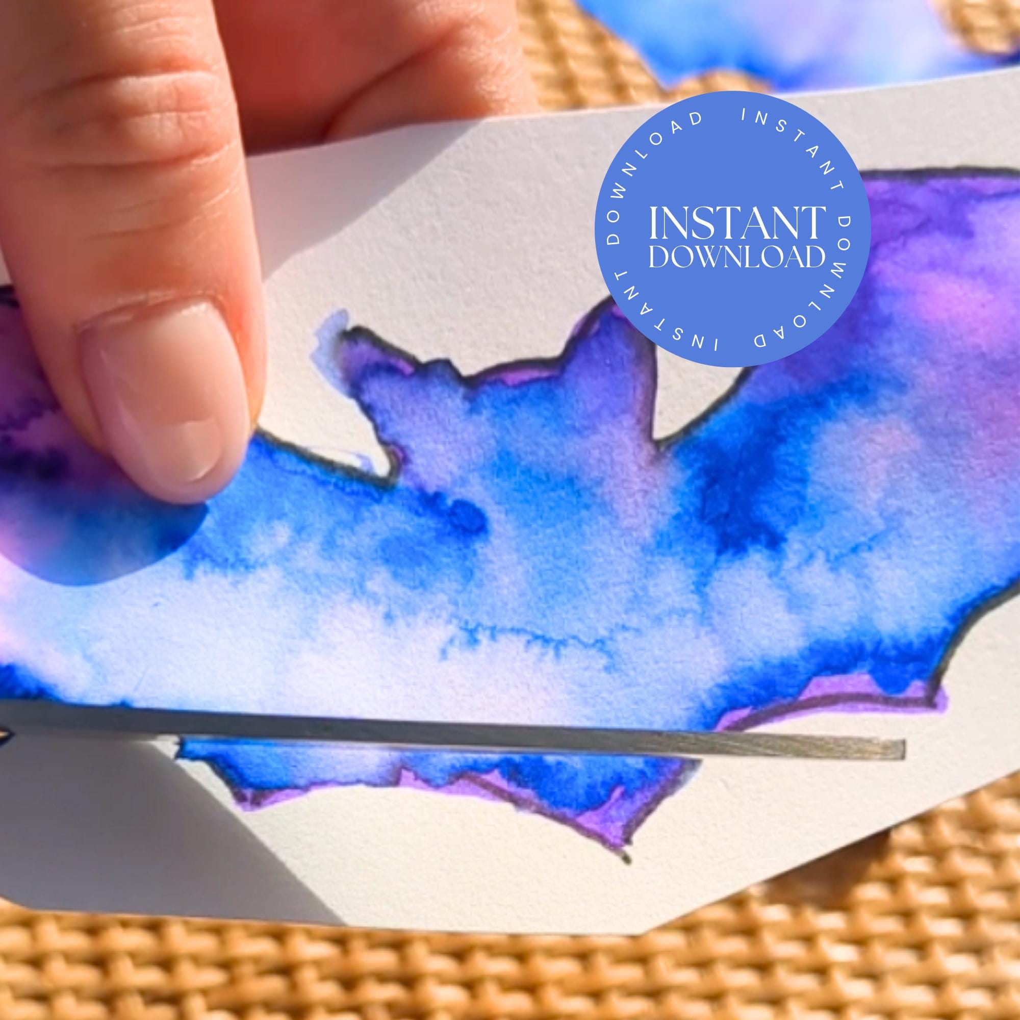 DIY Peg Puppet Template Flying Bat Halloween Autumn Spooky Paper Craft ...