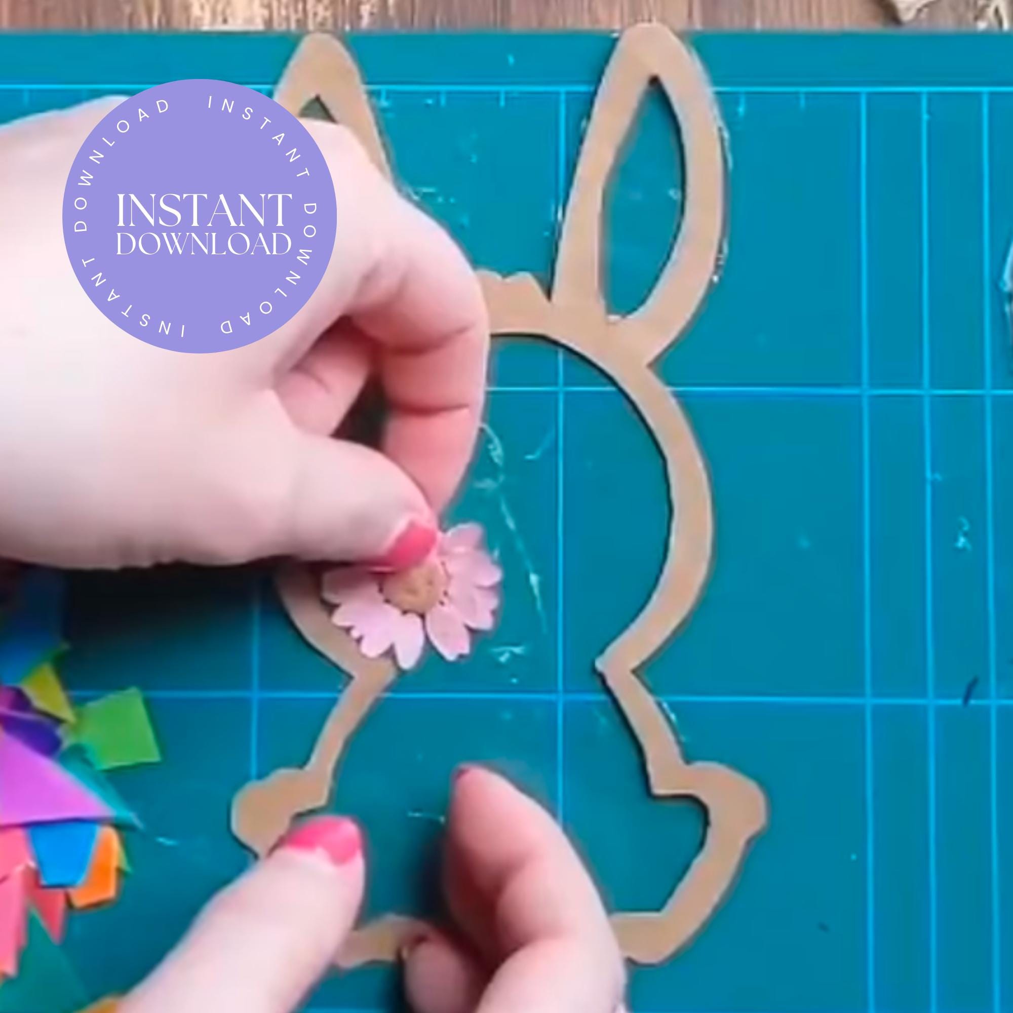 Easter Bunny & Chick Suncatcher Templates, Paper Template, Easter ...