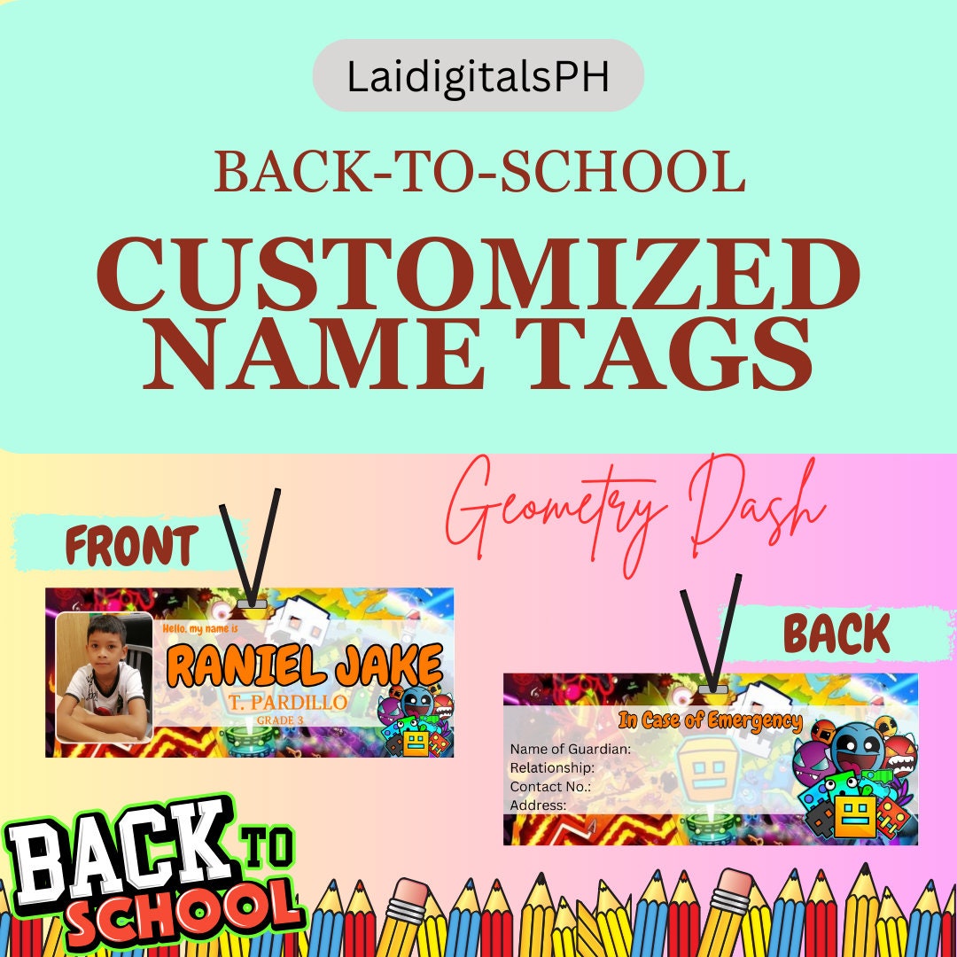 Customized Name Tags Back-to-school - Etsy