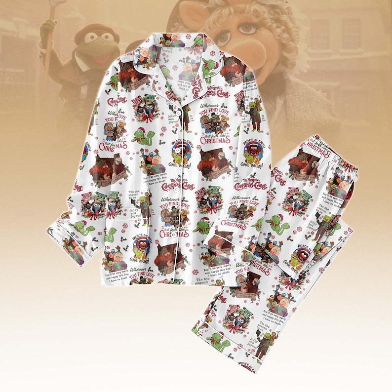 The Muppet Christmas Carol Pajamas, Disney Muppet Xmas Holiday Pajama ...