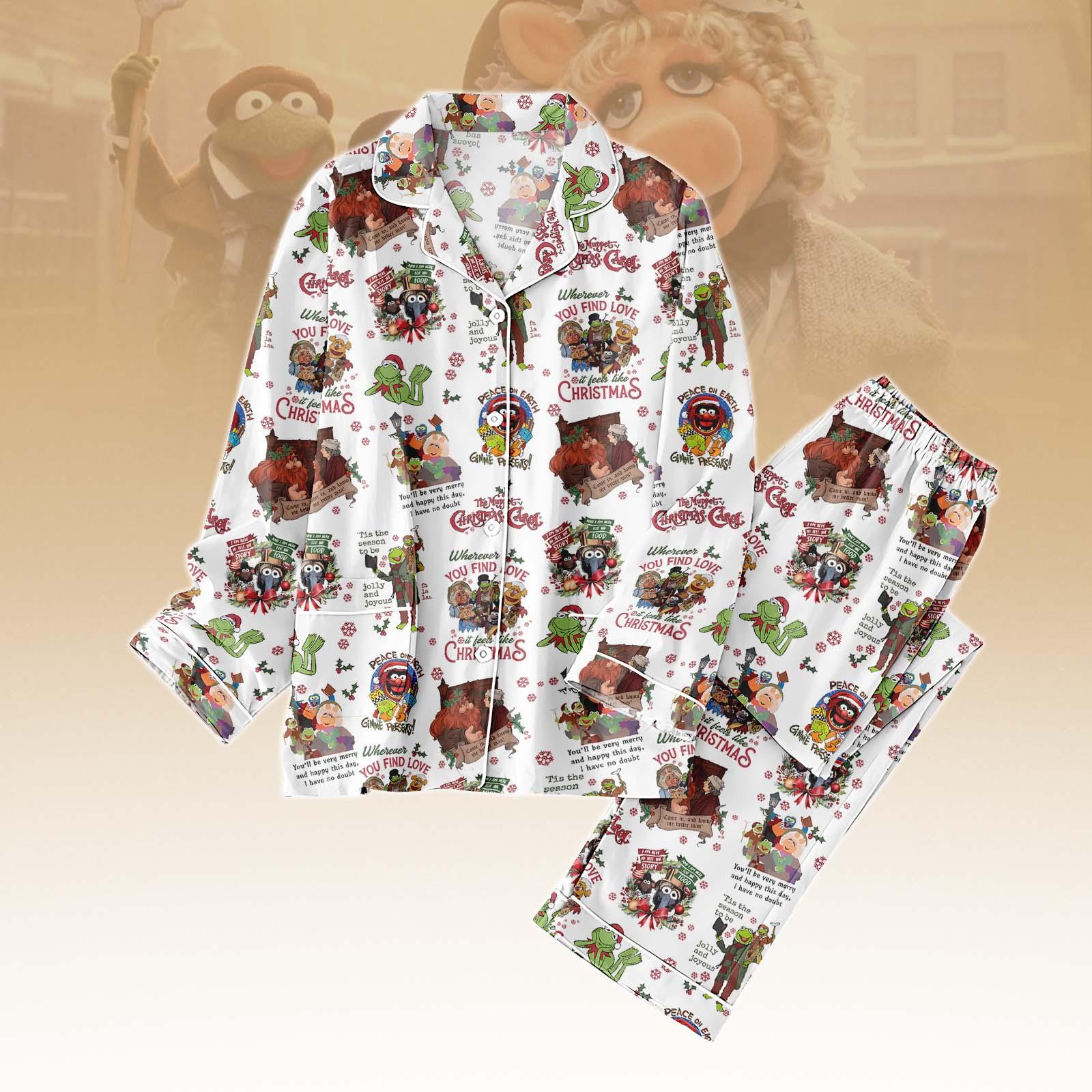 The Muppet Christmas Carol Pajamas, Disney Muppet Xmas Holiday Pajama ...
