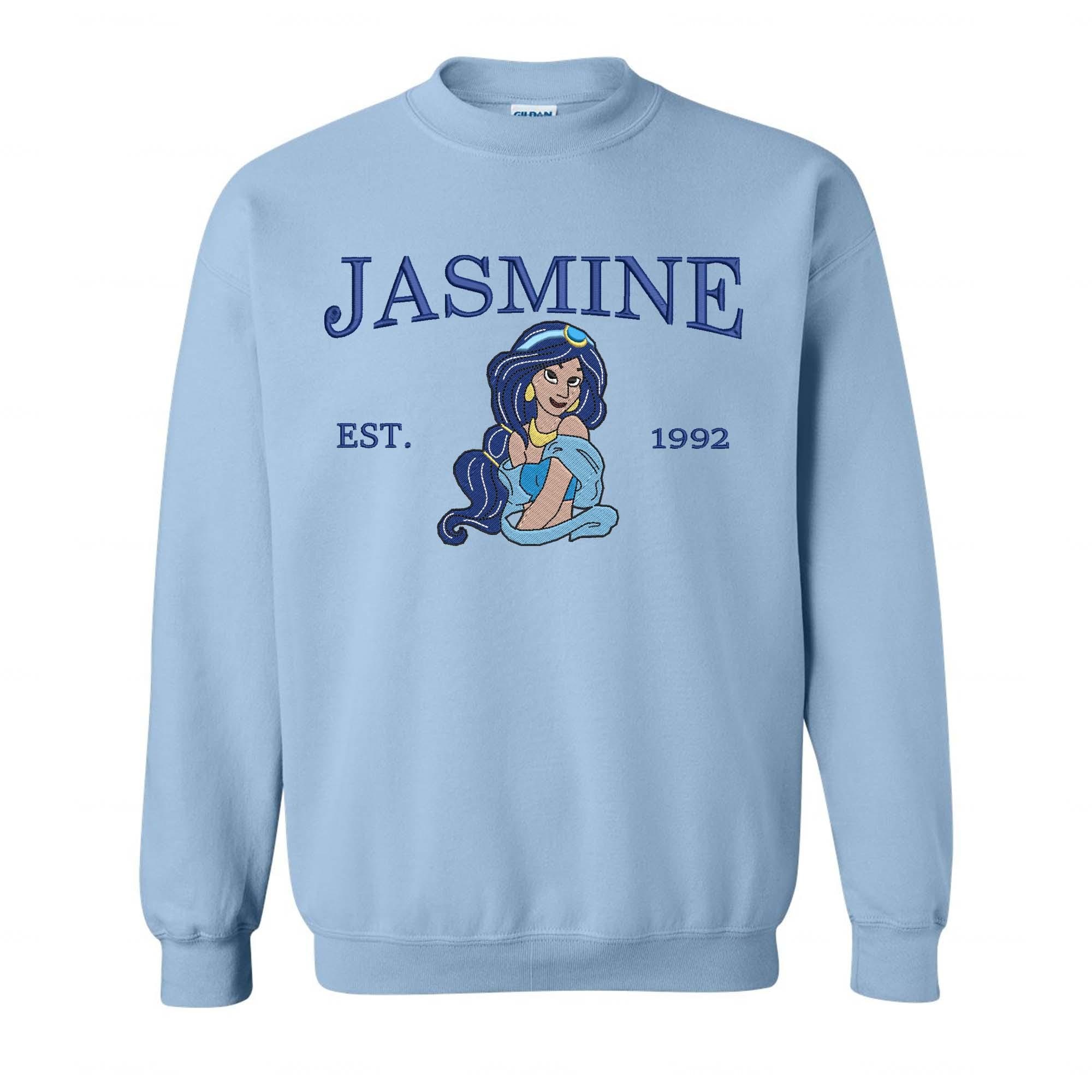 Disney Princess Embroidered Sweatshirt, Tiana Rapunzel Jasmine Moana ...
