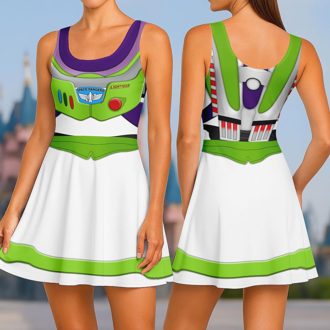 Buzz Lightyear Costume Skater Dress, Disneybound Space Ranger Cosplay ...
