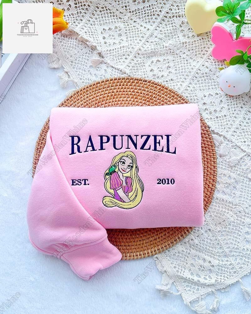 Disney Princess Embroidered Sweatshirt, Tiana Rapunzel Jasmine Moana ...