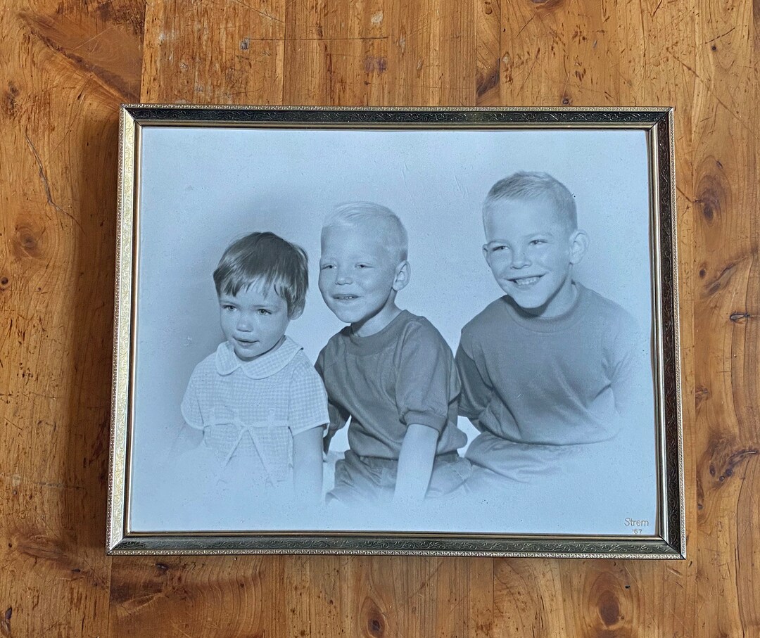 Vintage Picture Frame, Gold Tone Picture Frame, Stamped Gold Tone Frame ...