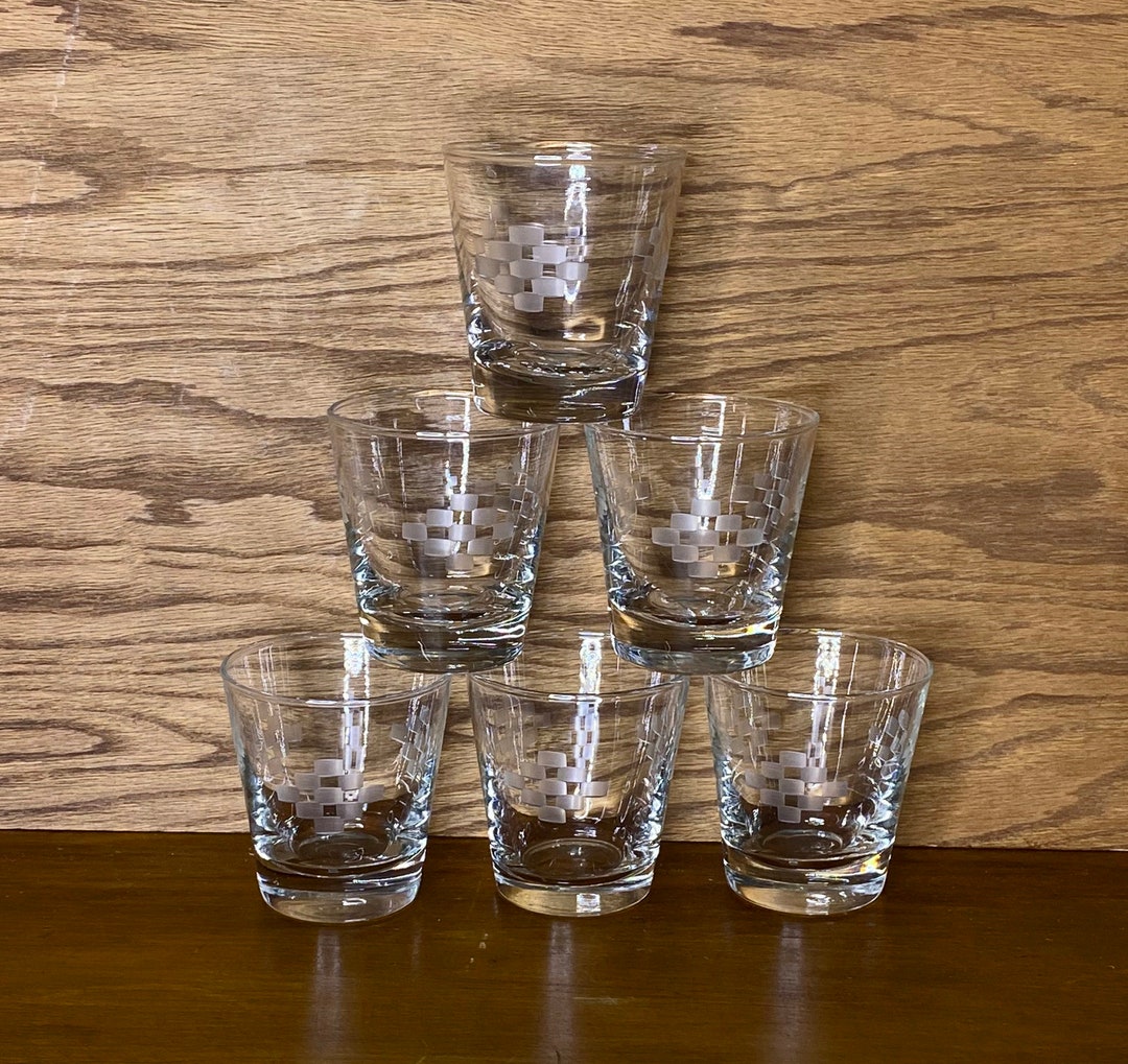 50s Libbey Symphony Pattern 4 Ounce Whiskey Glasses, Set of 6 Symphony ...