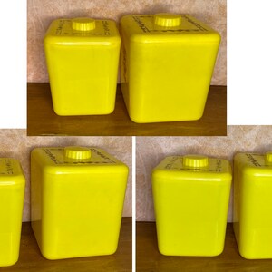 Lustro Ware Canisters, Yellow Lustro Ware Flour & Sugar, Cols Plastic ...