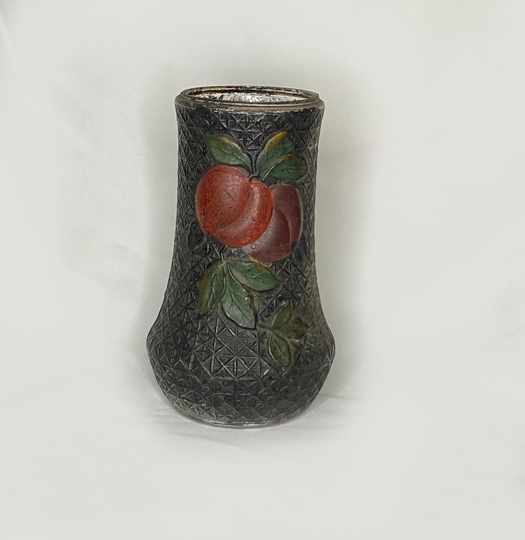 Early 1900's Goofus Glass Vase, Antique Goofus Glass Vase, Antique ...