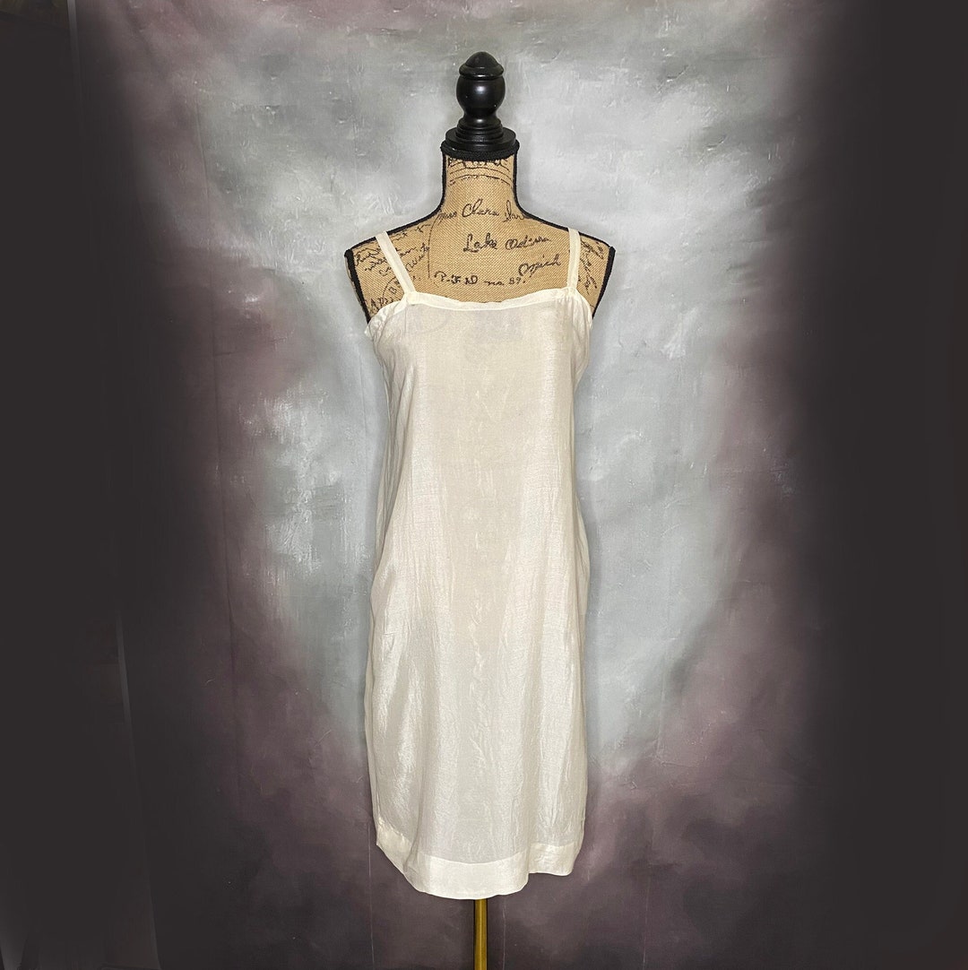 20's Vintage White Silk Slip Antique Silk Slip White - Etsy