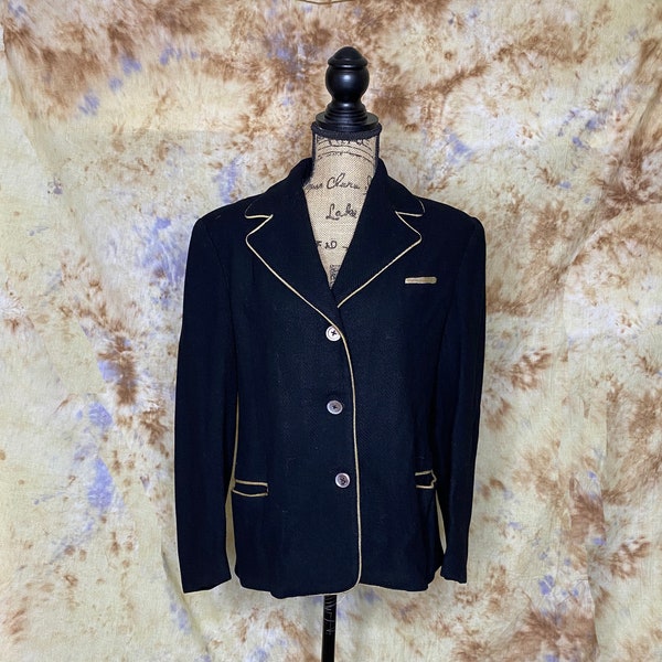 Blazer With Piping - Etsy