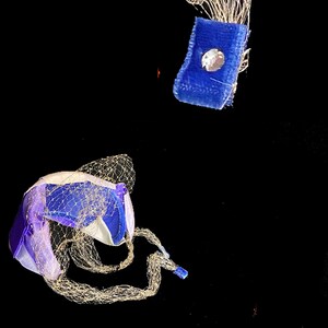 50's Blue Half Hat, Netting, Veil, Ties - Etsy