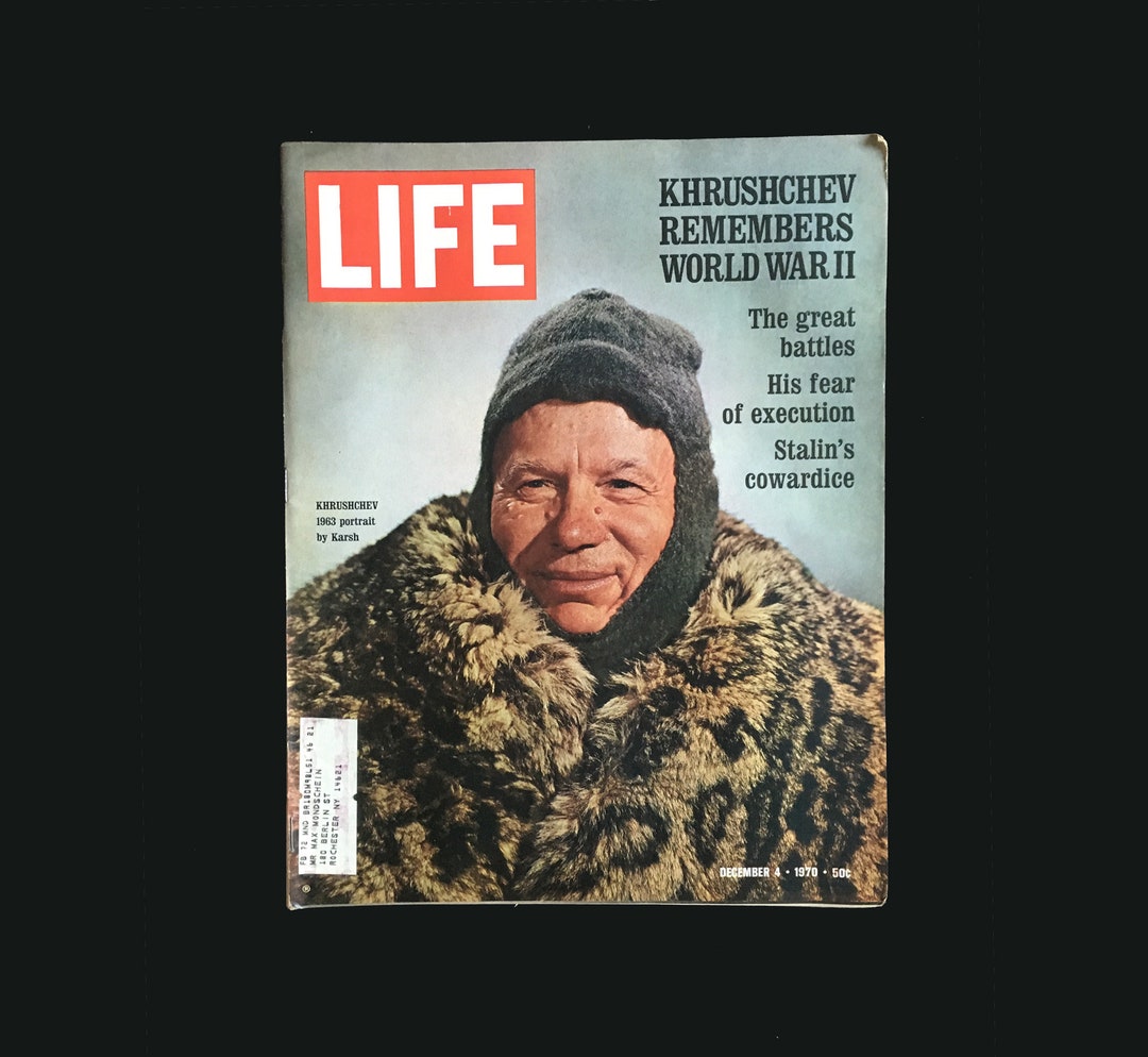 Vintage Life Magazine, December 4 1970 Issue, Khrushchev, 70's Culture ...