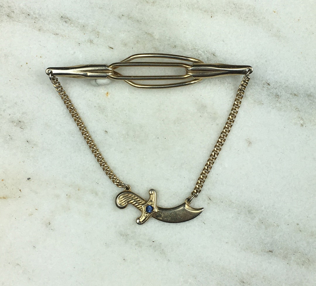 Vintage Tie Bar, 40's Tie Bar, Anson Tie Clip, Sword Tie Bar, Knife Tie ...