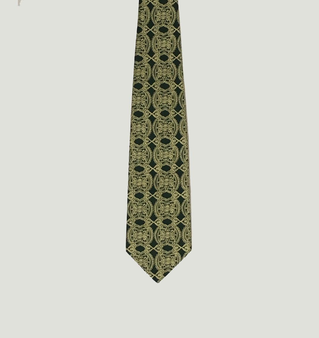 70's Vintage Tie, 1970's Wide Mod Tie, Green Polyester Wide Tie, Disco ...
