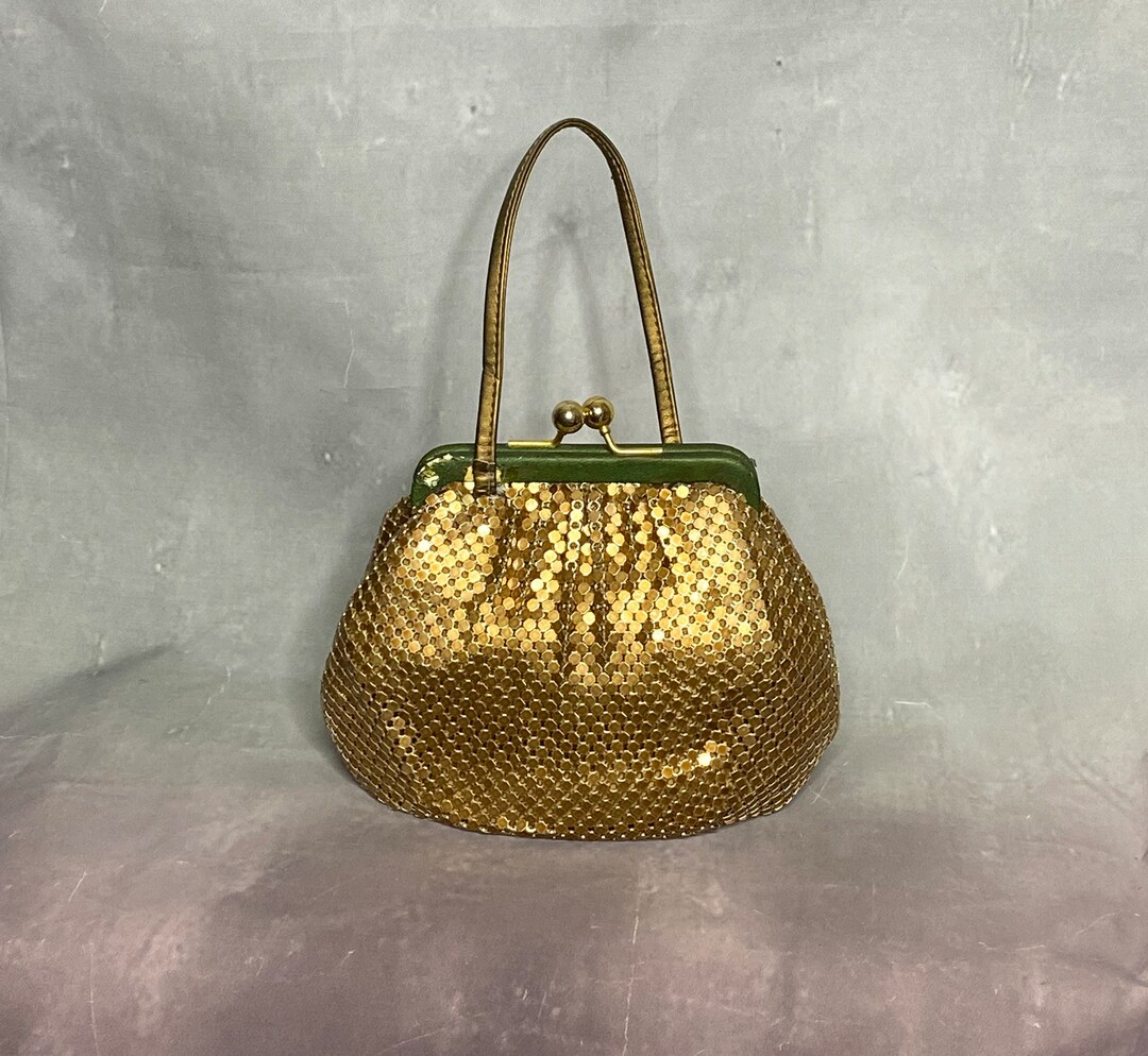 70's Whiting and Davis Gold Mesh Handbag/evening Bag - Etsy