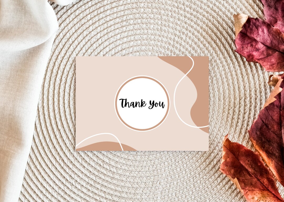 Minimalist Thank You Note | Elegant Design | Digital Download - Etsy