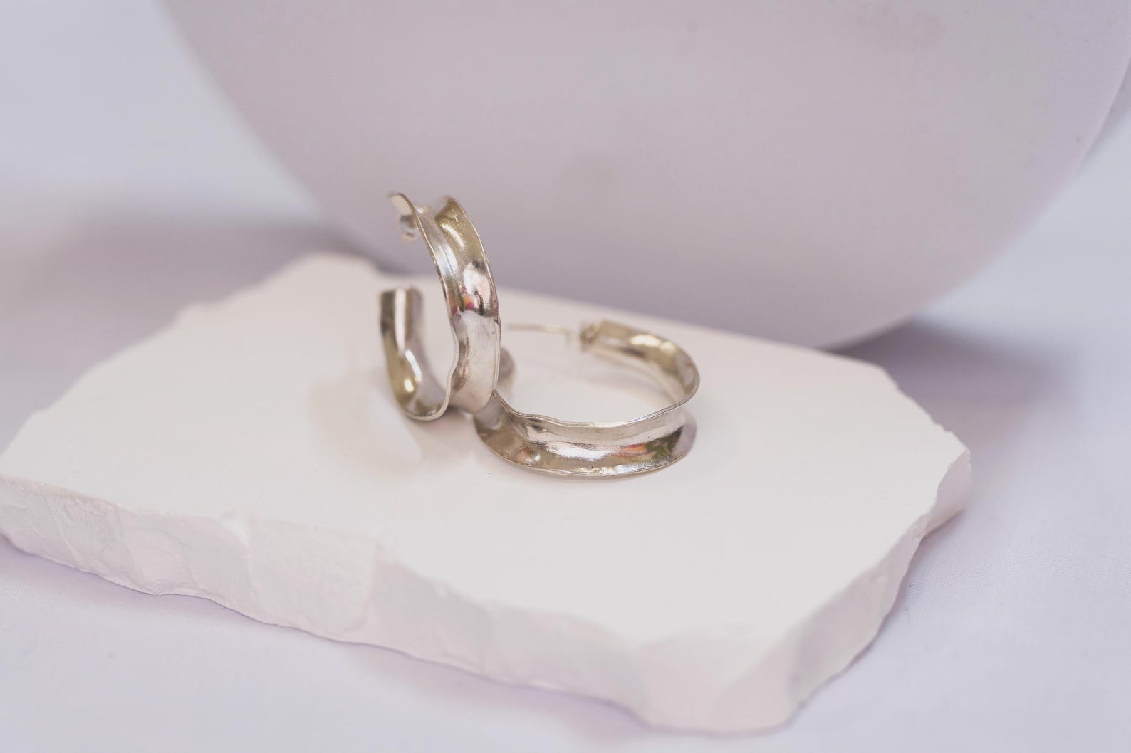 Inside Out Hoop Earrings, Handmade, Made to Order , Sterling Silver - Etsy