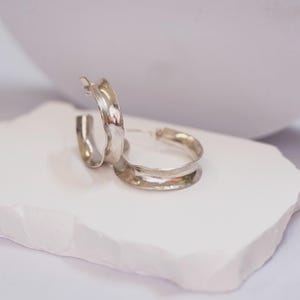 Inside Out Hoop Earrings, Handmade, Made to Order , Sterling Silver - Etsy