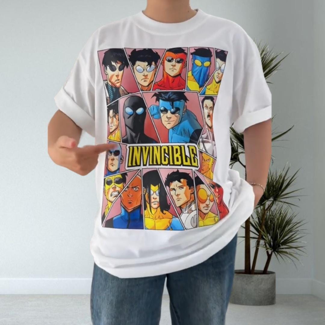 Invincible Variants Graphic T-shirt, Superhero Fans, Superhero Costume ...
