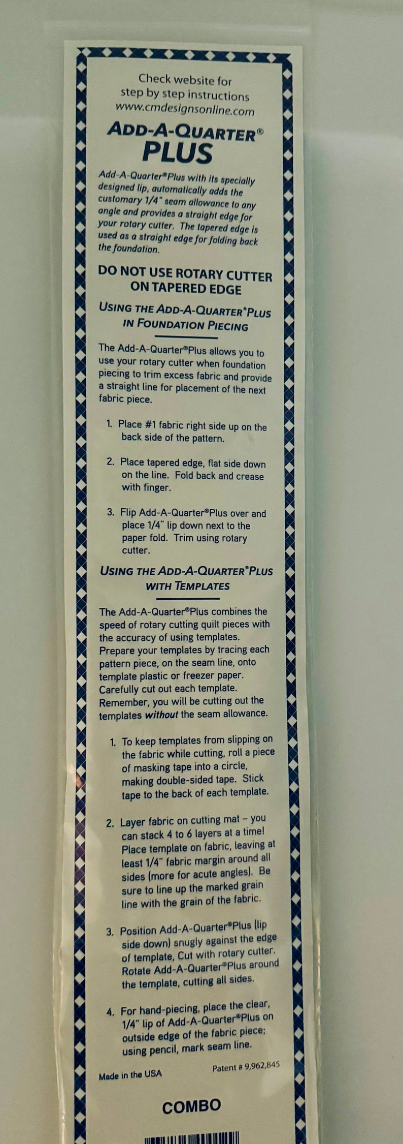 ADD-A-QUARTER PLUS. Makes Paper Piecing Easier and Fun - Etsy