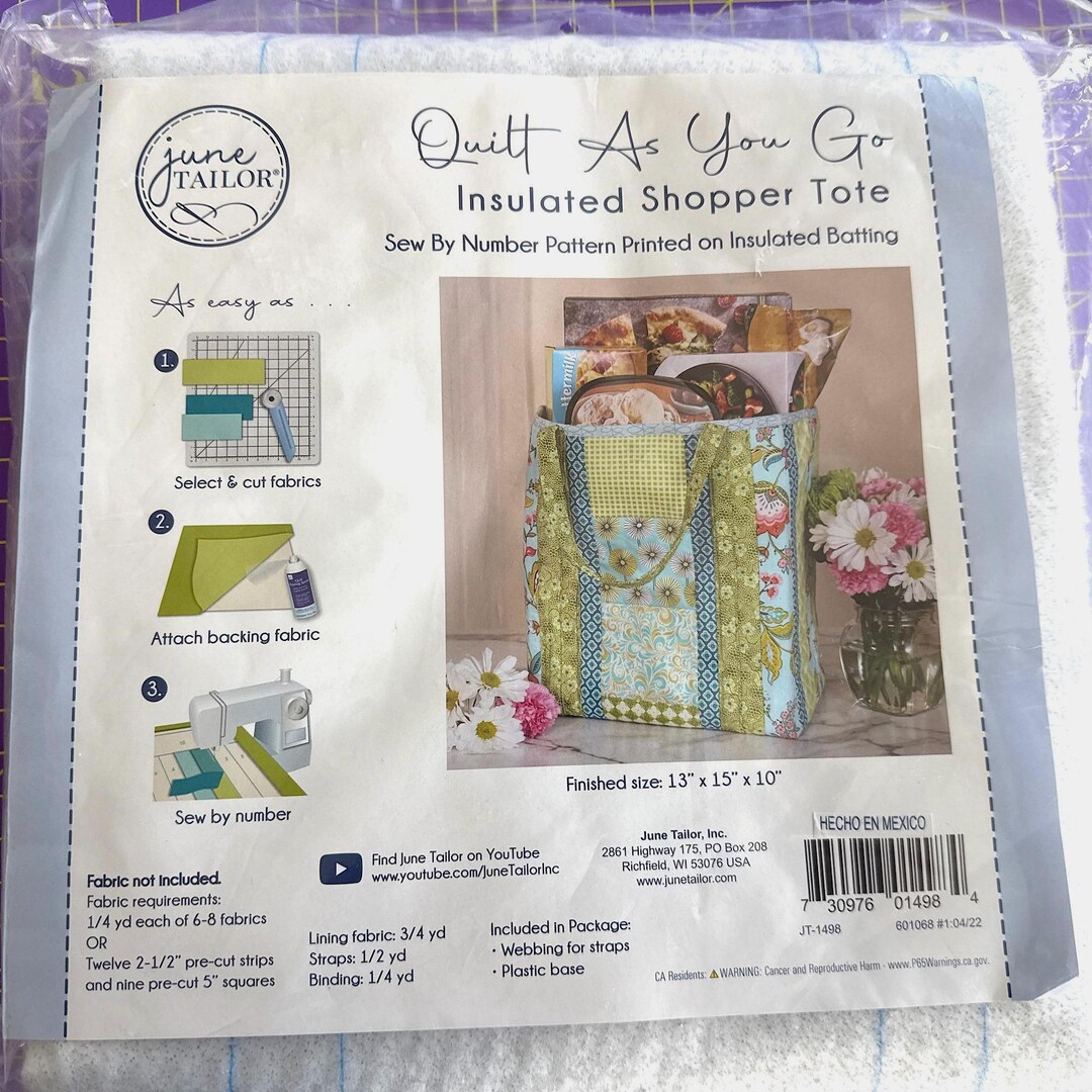 June Taylor Quilt as You Go Insulated Shoppers Toto - Etsy