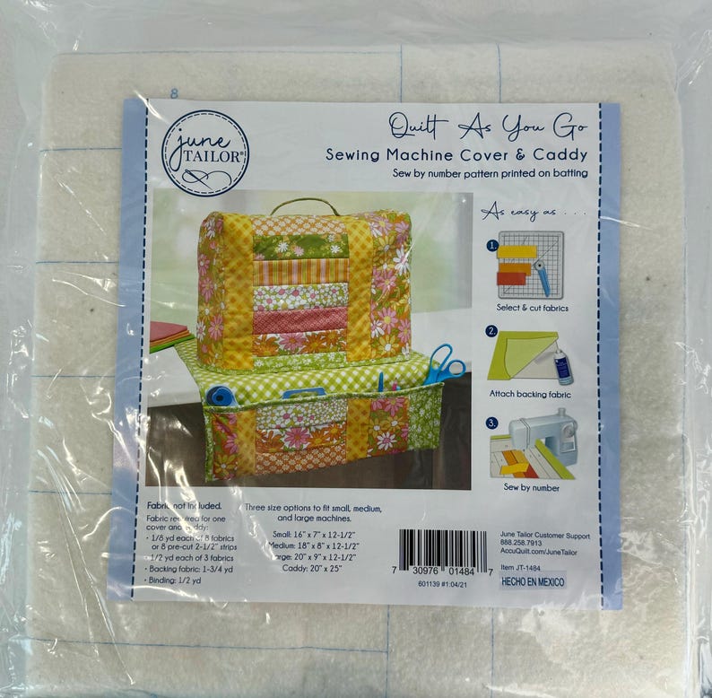 June Tailor’s Quilt as You Go Sewing Machine Cover & Caddy. Fabric Not ...