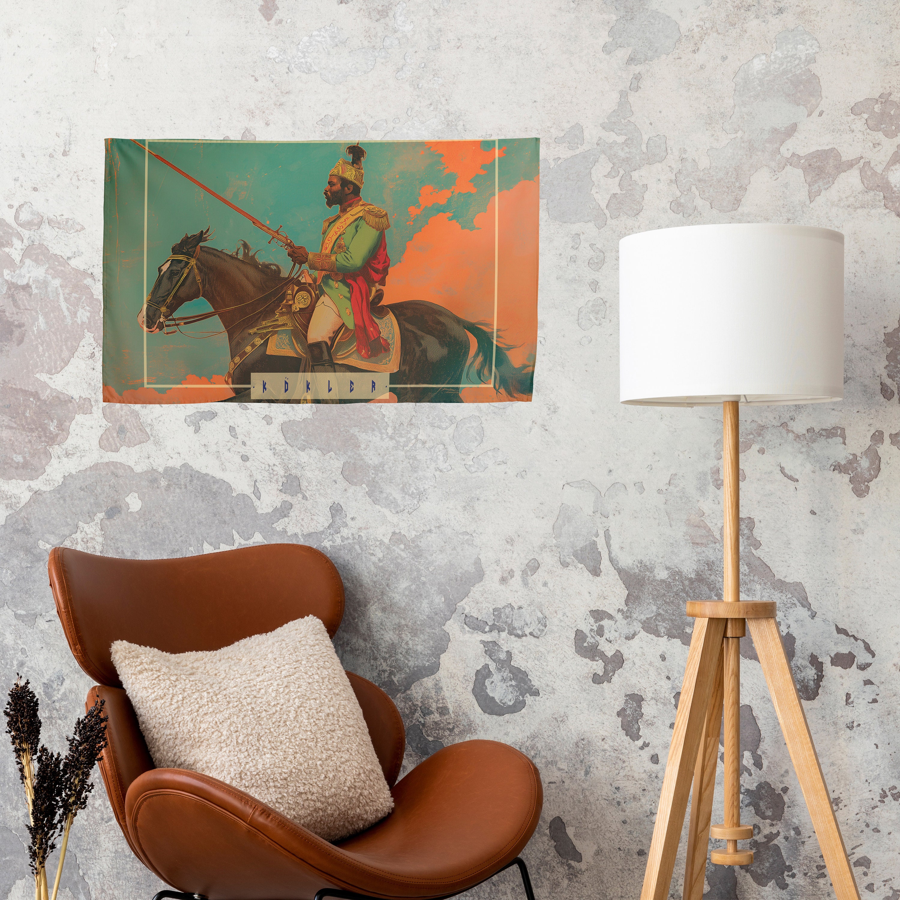 WALL Decor Medieval Tapestry, Horseman Knight Wall Art, Cultural ...
