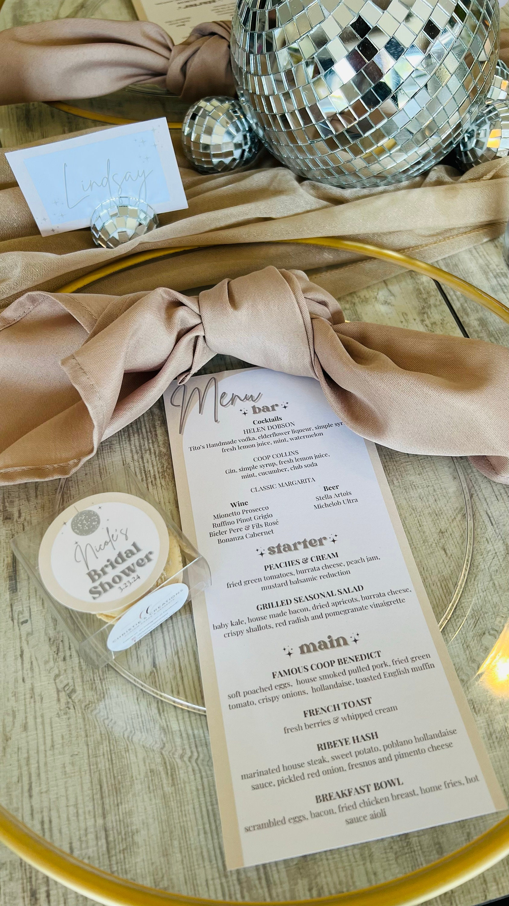 Disco Menu, Bridal Shower Menu, Retro Menu, Editable, Custom Menu, 4x9 ...
