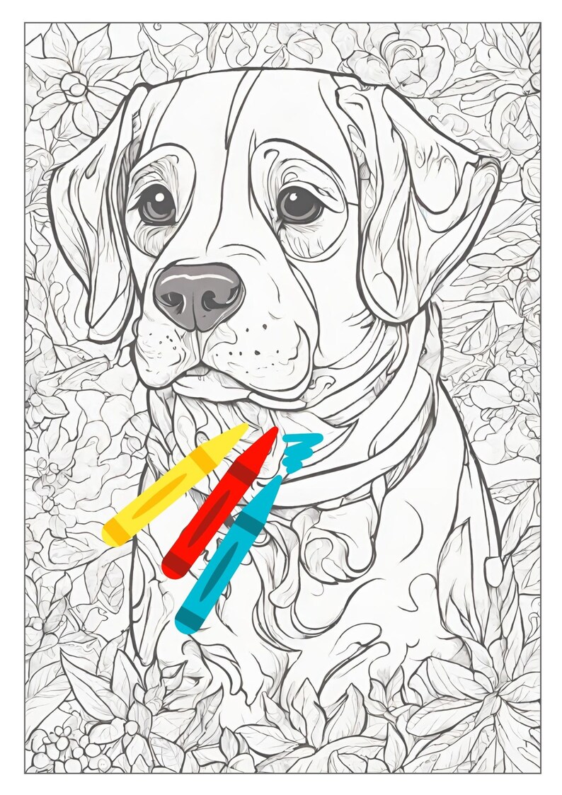 PDF 22 Printable Dog Coloring Pages for Kids and Adults,dog Coloring ...