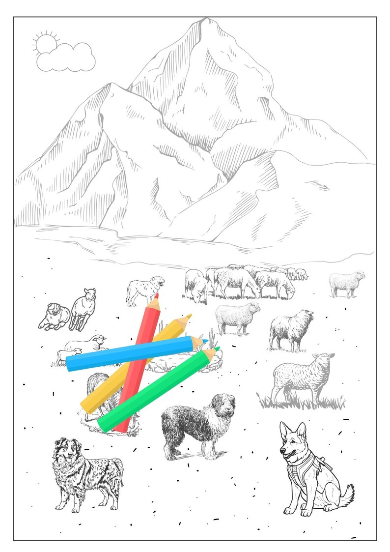 PDF 22 Printable Dog Coloring Pages for Kids and Adults,dog Coloring ...
