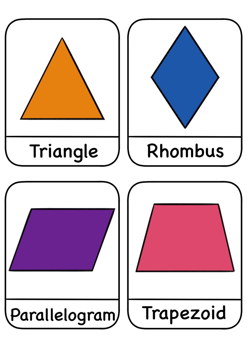 Montessori Cards, Flash Cards, Learning Cards, PDF File, Figures Cards ...