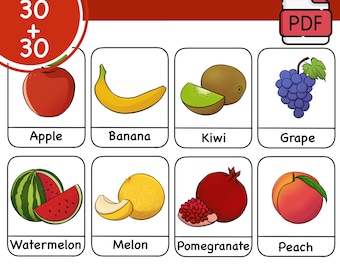 Montessori Cards, Flash Cards, Learning Cards, PDF File, Figures Cards ...