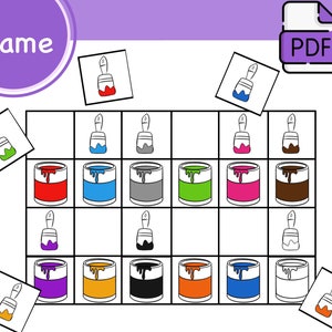 Montessori Cards, Montessori Game, Learning Game, PDF File, Colour ...