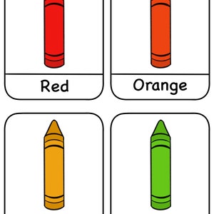 Montessori Cards, Flash Cards, Learning Cards, PDF File, Colour Cards ...