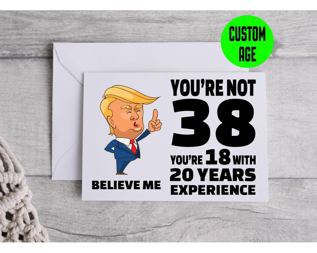 Funny 38th Birthday Card, 38th Birthday Card, Funny 38th Birthday Gift ...