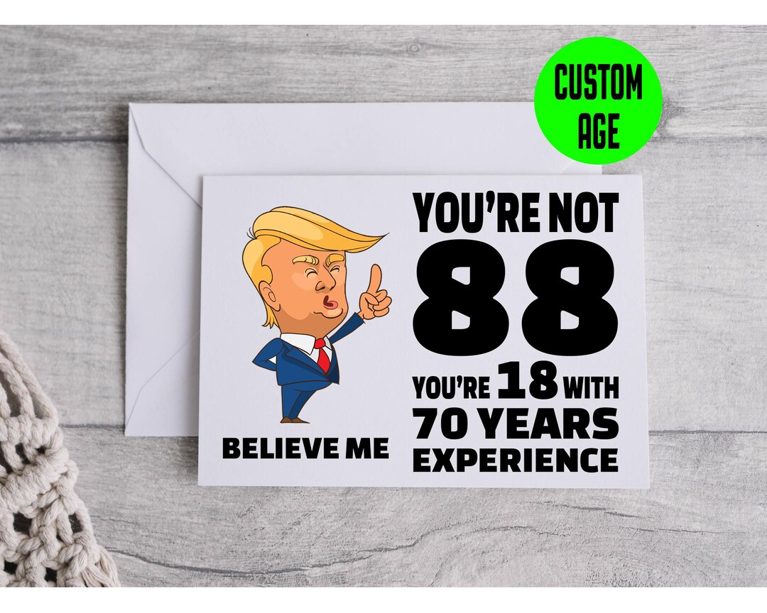 Funny 88th Birthday Card - 88th Birthday Card - Funny 88th Birthday ...