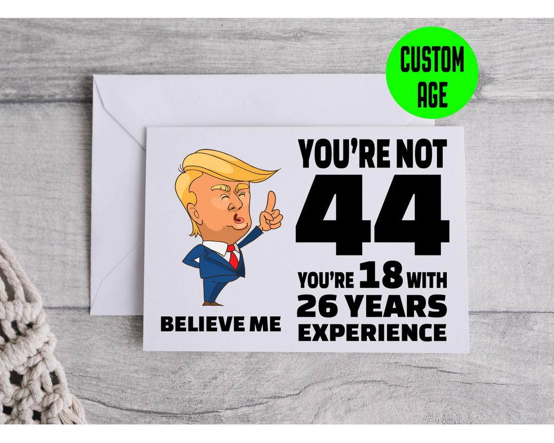 Funny 44th Birthday Card, 44th Birthday Card, Funny 44th Birthday Gift ...