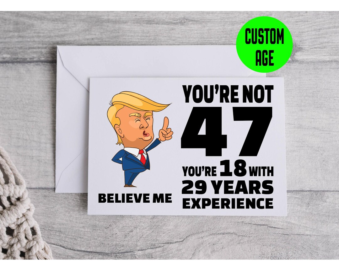 Funny 47th Birthday Card, 47th Birthday Card, Funny 47th Birthday Gift ...