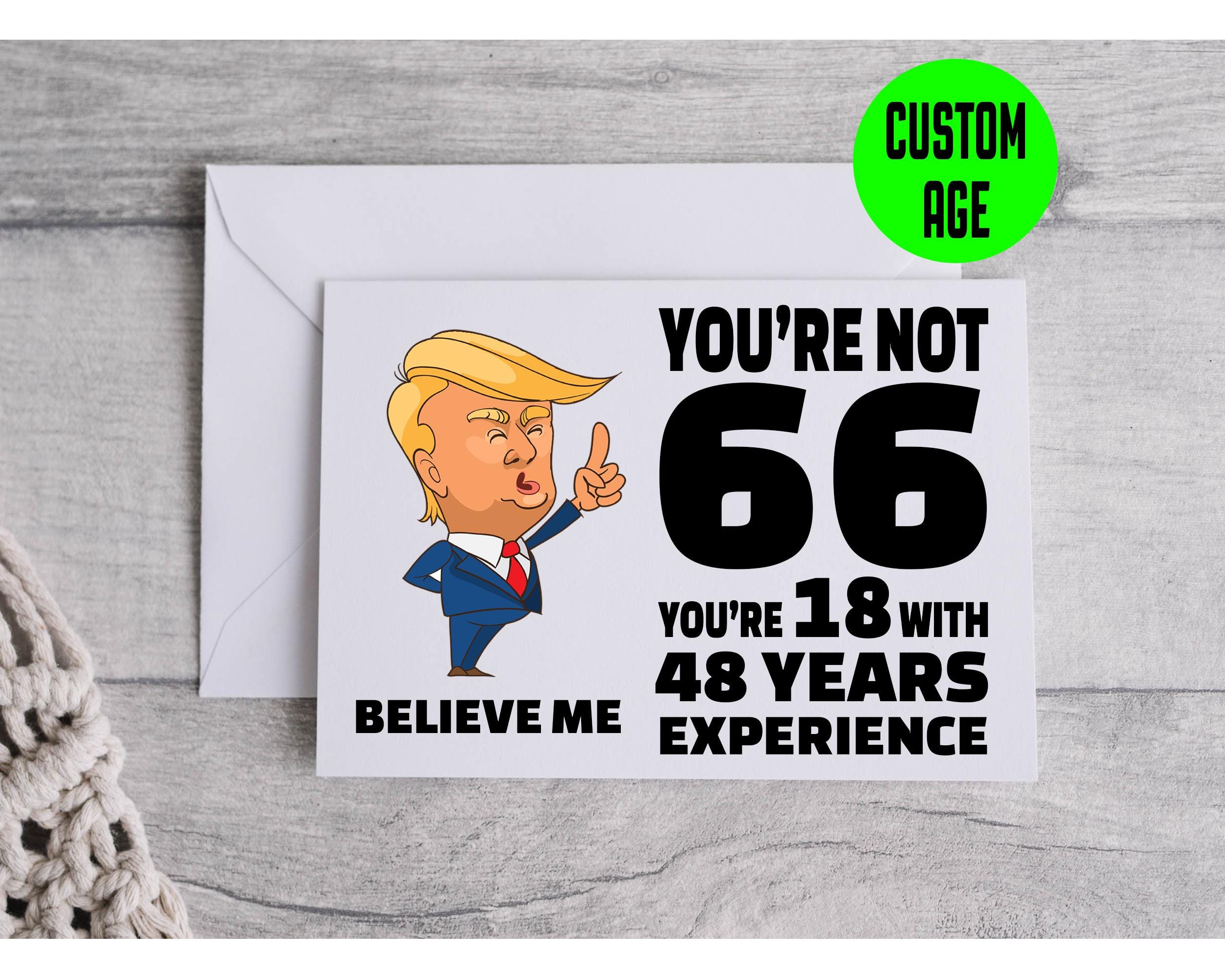 Funny 66th Birthday Card - 66th Birthday Card - Funny 66th Birthday ...