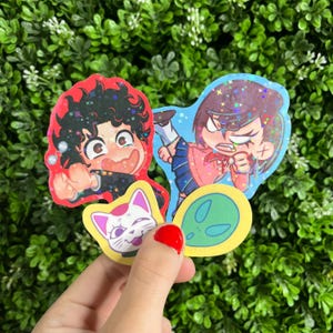 Dandadan Cute Anime Character Chibi Stickers! Star Holographic! - Etsy